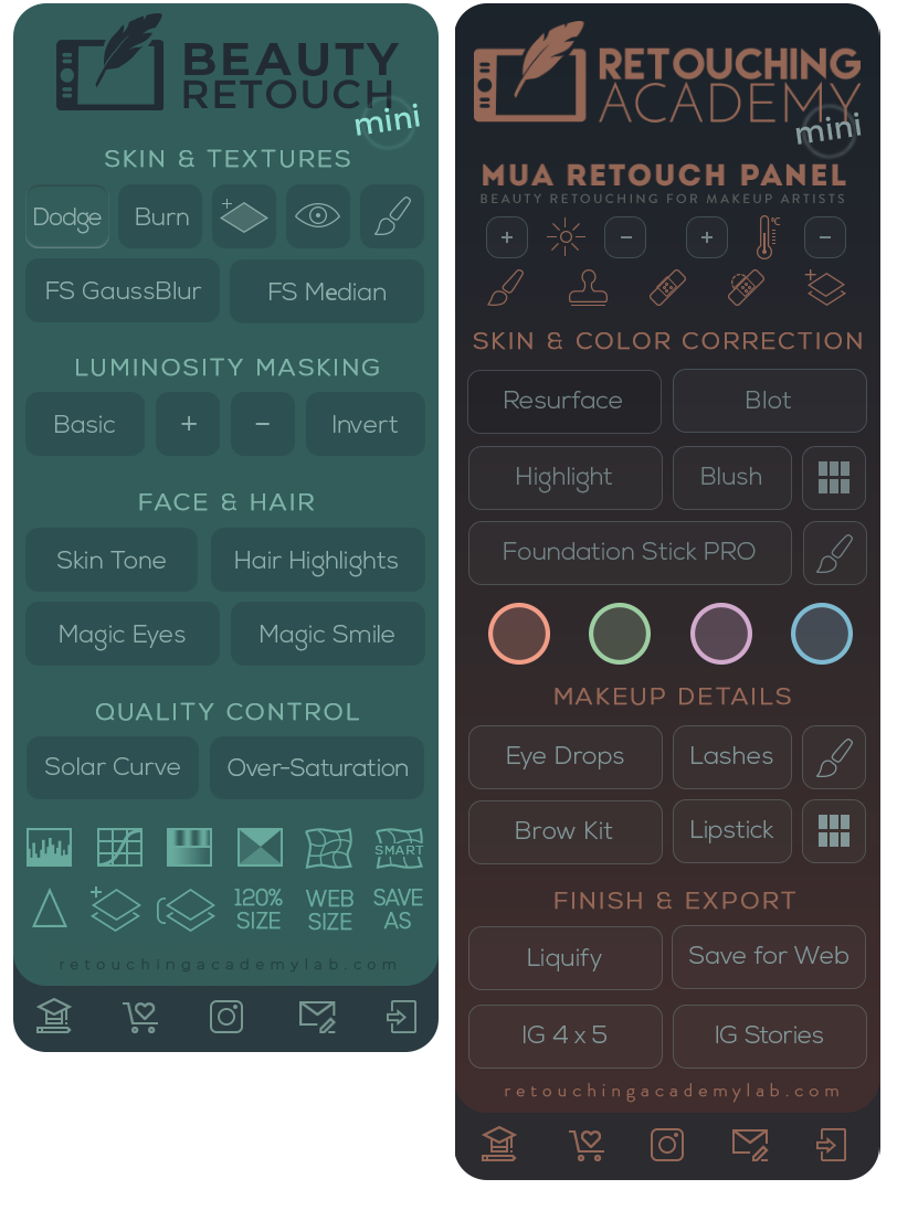 BR vs MUA Mini Panels - The Retouching Academy Lab
